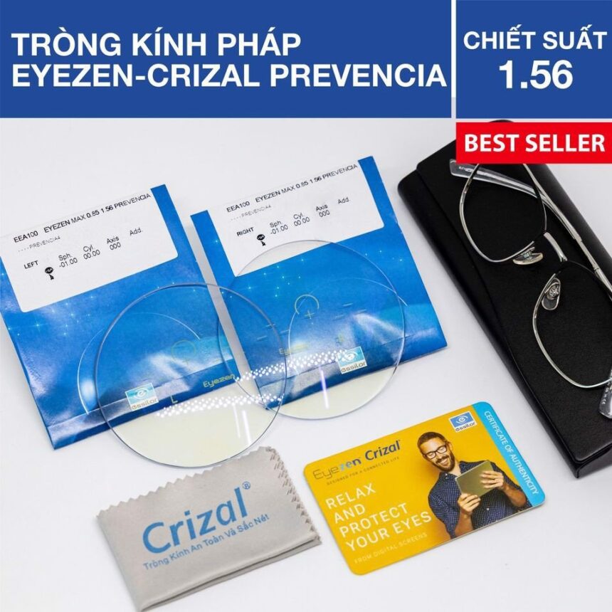 Tròng Kính Eyezen Blue UV Capture - Essilor Pháp | Mắt Kính LB Eyewear